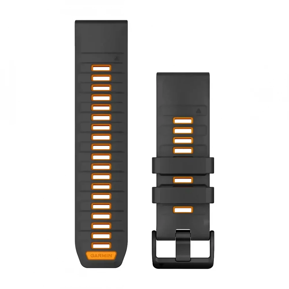 Garmin QuickFit 26 Watch Bands Silicone Spark Orange/Graphite (010 ...